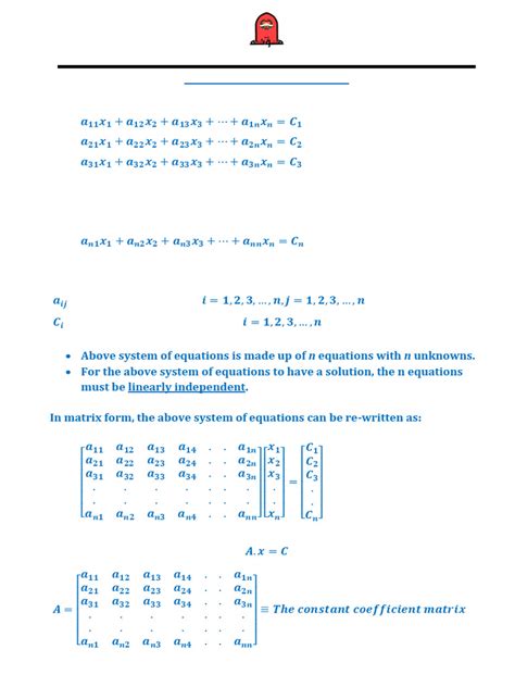 Lecture Notes Linear Algebraic Equations Pdf Numerical Analysis