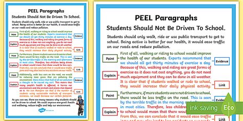 Editable Peel Paragraph Example Display Poster Twinkl