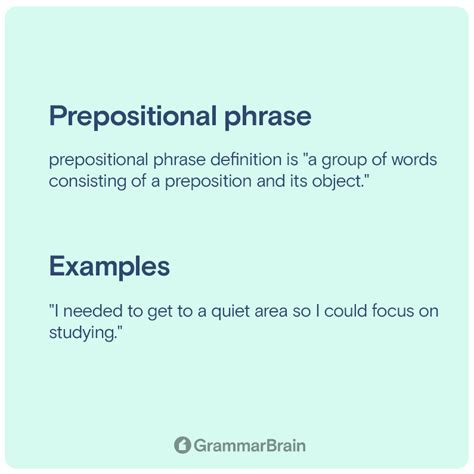Understanding Prepositional Phrases Definition Examples Exercises