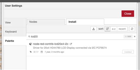 Lcd I2c Node Red