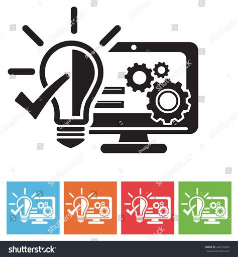 Icon Process Development Illustration Stock Vector Royalty Free