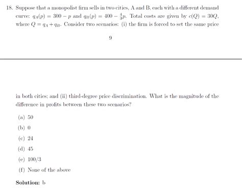 Solved Suppose That A Monopolist Firm Sells In Two Chegg