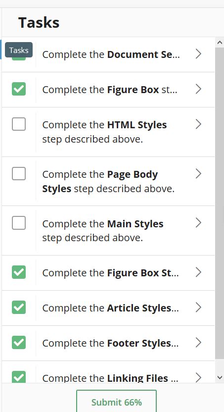 Solved Html Styles Go To The Tbvisual3css File In This