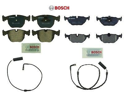 Front And Rear Disc Brake Pad Set And Wear Sensors Bosch For Bmw E39 Sedan