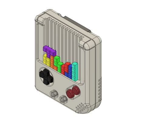 Mini Tetris Gameboy Retro Console And Container D File For D