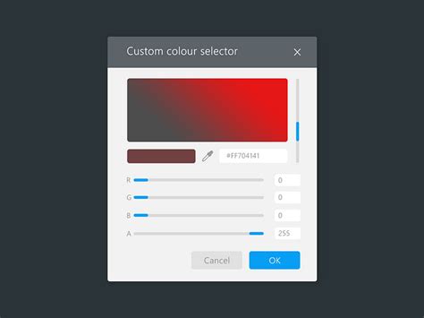 Custom Colour Selector Dialog By Zoe On Dribbble