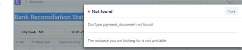 Bug Report Bank Reconciliation Statement Drill Down Click