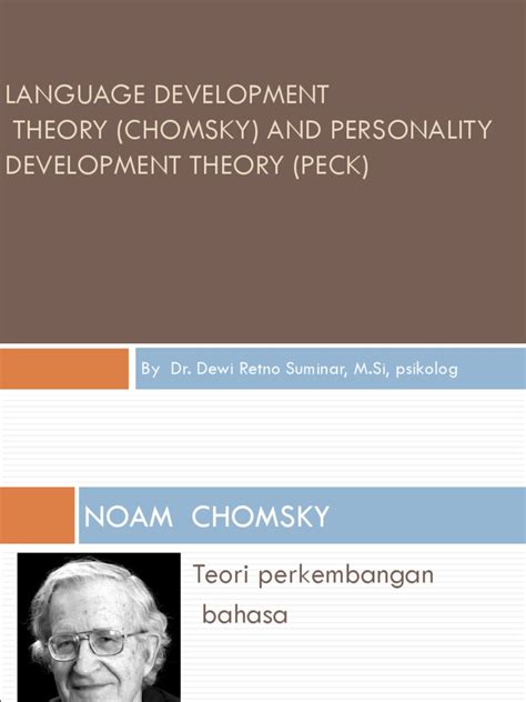 Teori Perkembangan Bahasa Chomsky Dan Kepribadian Dd Pdf Noam