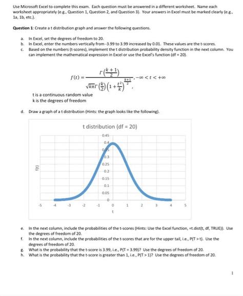 Solved Use Microsoft Excel To Complete This Exam Each