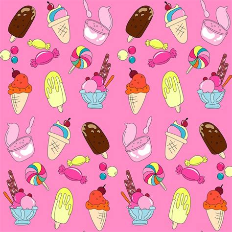 Premium Vector Pattern Set Of Cute And Sweets For Printing