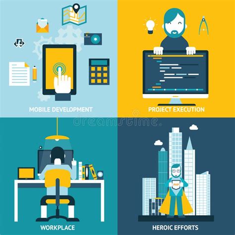 Programmer Character Development Stock Illustrations 6546 Programmer