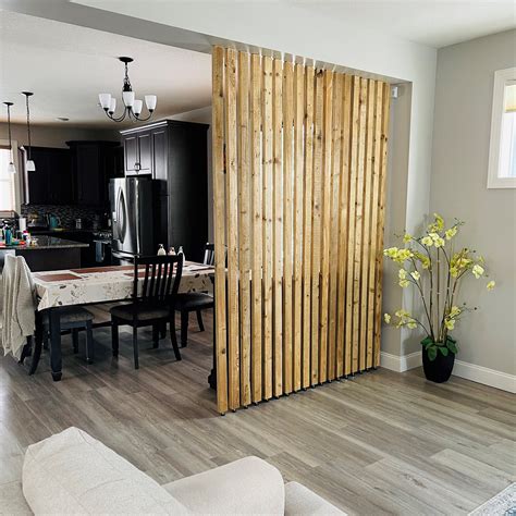 Wooden Room Dividers Room Divider Kit Diy Floor To Ceiling Wooden Slats