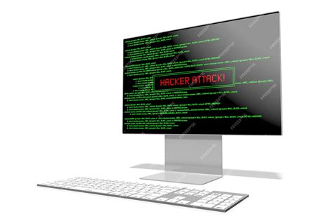 Premium Photo Keyboard And Computer Monitor With Green Application Code On W Screen Hacker
