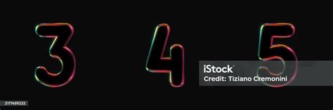 검은 색 3d 숫자 및 기호 세트 여러 가지 빛깔의 양각 윤곽선 검은 색 배경 3d 렌더링 3에 대한 스톡 사진 및 기타 이미지 Istock