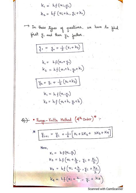 Solution Range Kutta Method Studypool