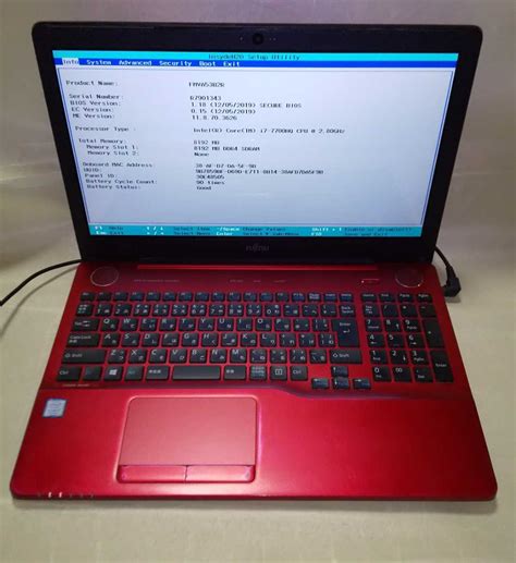 Yahooオークション 【bios Ok】 Fujitsu Lifebook Ah53b2 I7 7700h