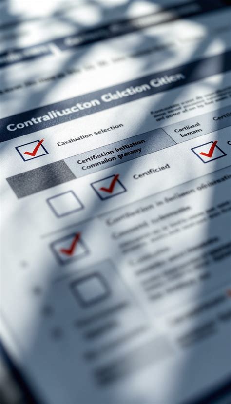 Free Contractor Selection Checklist Image Contractor Selection