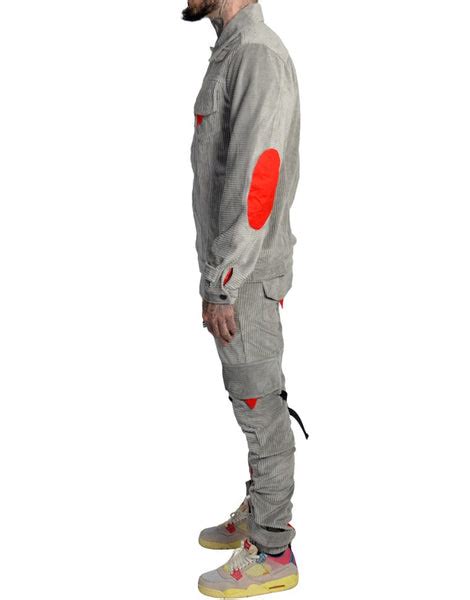 Mens Streetwear Psychedelic Corduroy Cargo Pants Contemporary Luxury