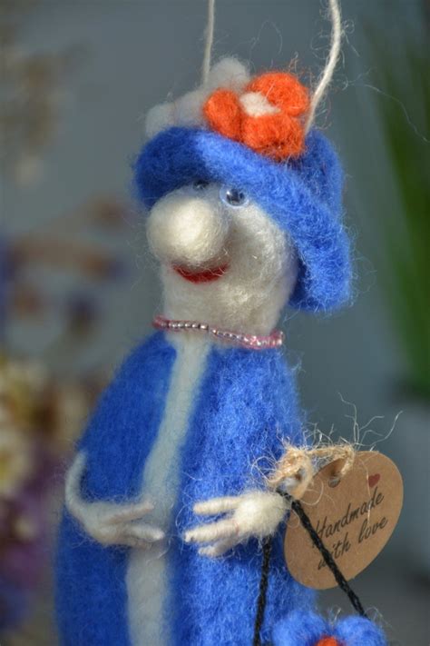 Adorable Blue Felt Cockroach Queen Plushie With Handbag Perfect For Creepy Cute Lovers Made To