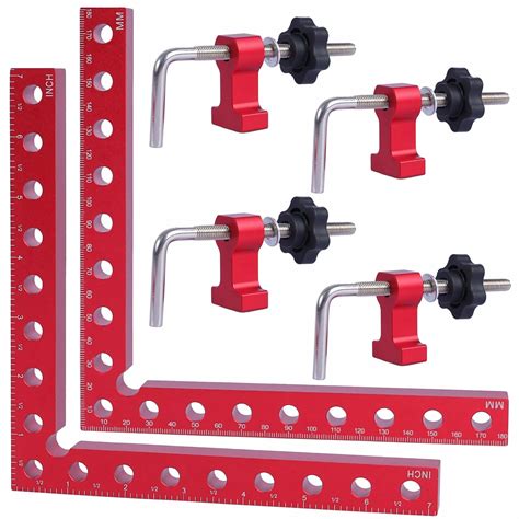 2pcs 180mm X 180mm 90 Degree Right Angle Clamps Positioning Squares Mm