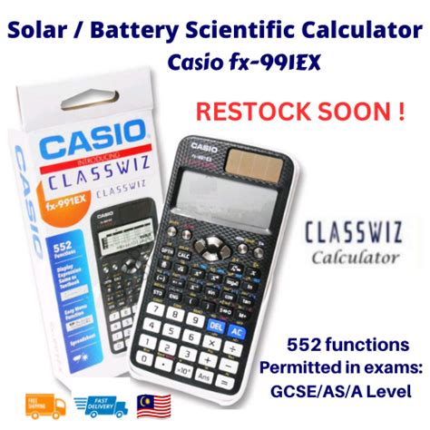 Casio Fx 991ex Classwiz Series School Scientific Solar Battery Casio Fx 991ex Classwiz Series School Scientific Solar Battery