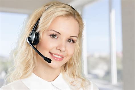 Premium Photo Cute Business Customer Service Woman Smiling