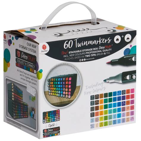 Twin Markers 60pk Pens Bandm Stores