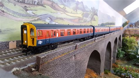 Class 438 4tc In Derby Rtc Red And Blue Being Pushed By Bachmann 97303 25