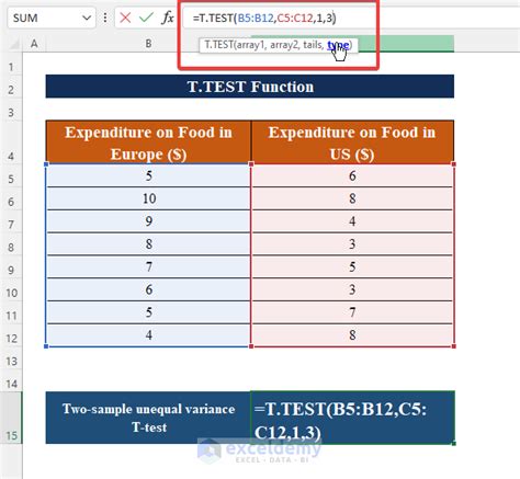 How To Use TTEST Function In Excel 5 Methods ExcelDemy