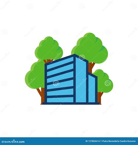 Building Tree Logo Icon Design Stock Vector Illustration Of Abstract
