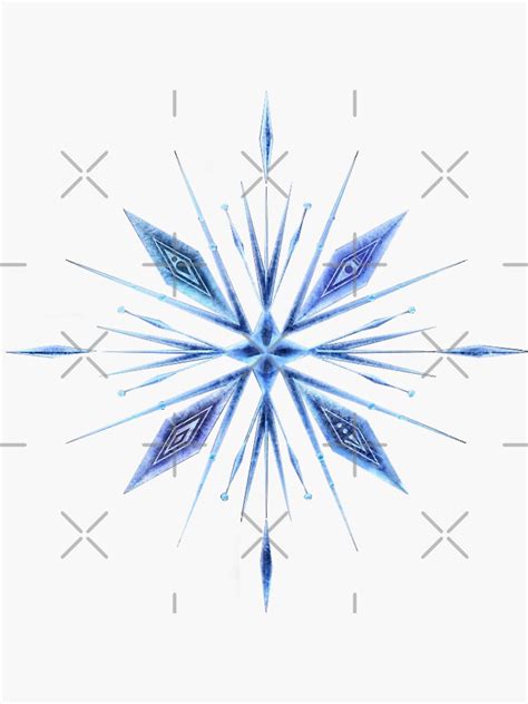 Frozen Snowflake Sticker For Sale By Alessandrakan Redbubble
