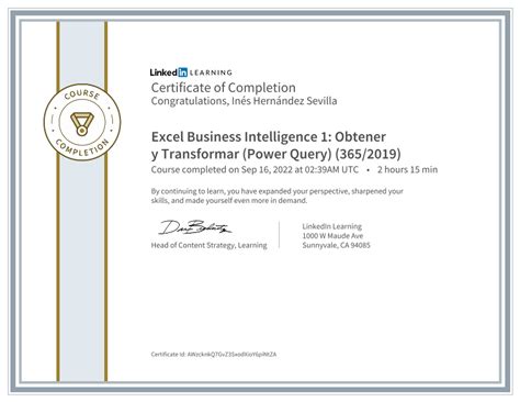 Inés Hernández Sevilla On Linkedin Certificate Of Completion