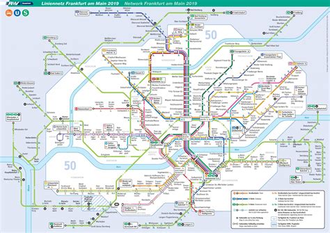 Map Of Frankfurt Transport Transport Zones And Public Transport Of