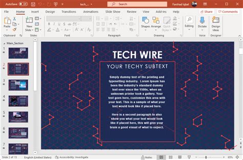 Animated Circuit PowerPoint Template