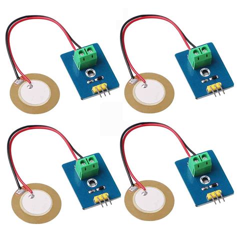 Makerhawk 4pcs Analog Ceramic Piezo Vibration Sensor Module 33v5v For