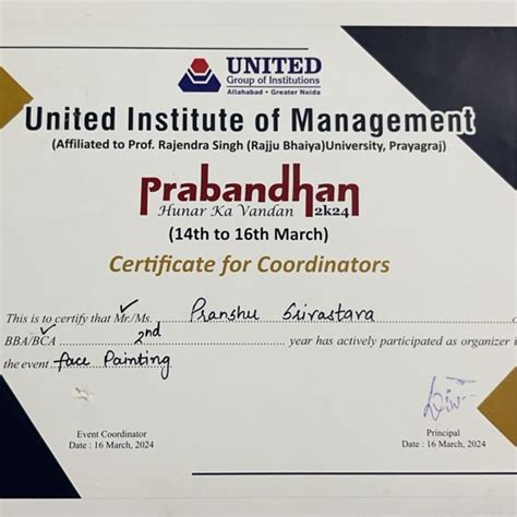 I Am Proud To Announce That I Have Earned My Event Coordinator