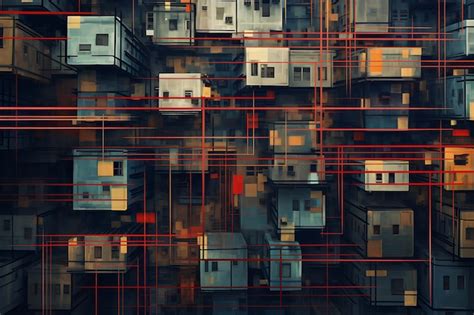 Premium Ai Image Abstract Urban Patterns