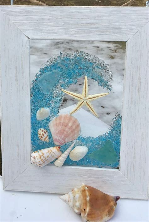 Sea Glass Crashing Wave Wall Hanging Window Art Suncatcher Etsy