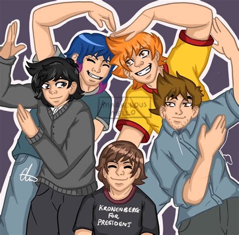 Scott Pilgrim Group Pose By Marvelousmelloart On Deviantart