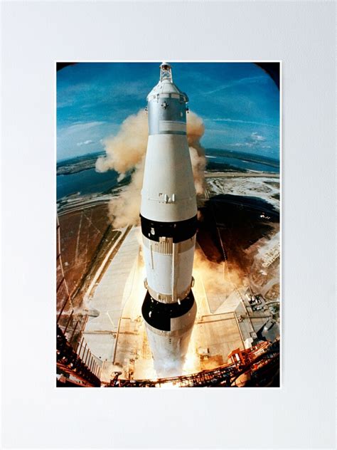Apollo 11 Rocket Launch Poster For Sale By Htank Redbubble