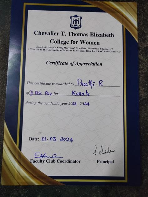 Preethi Ramesh On Linkedin Got Certificate For Sports Day Karate