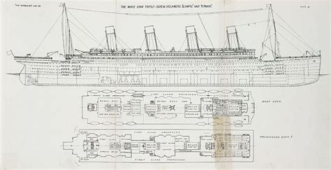 Titanic Elevation And Plan Of First Class Promenade Deck — Gallery Retro Buy Fine Art Prints