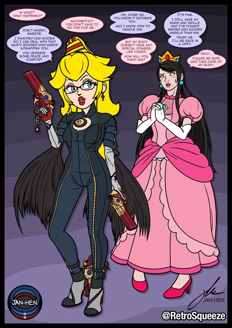 Bayonetta To The Rescue A Peachy Body Swap By Swappersonic1991 On