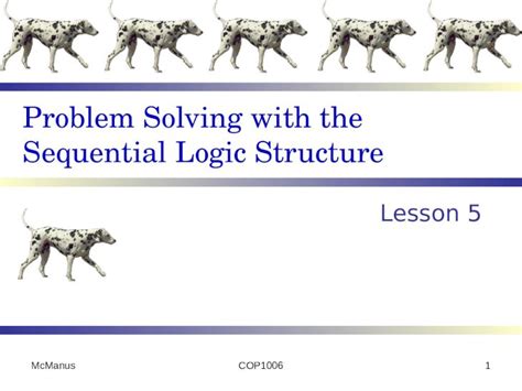 Pptx Problem Solving With The Sequential Logic Structure Dokumentips