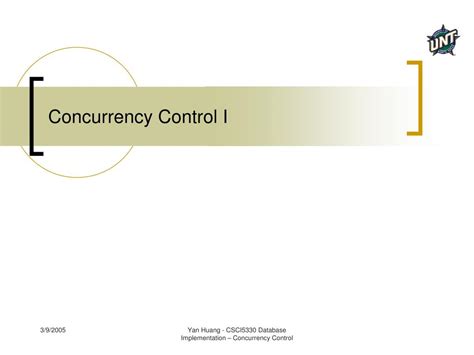 Ppt Concurrency Control I Powerpoint Presentation Free Download Id5578066
