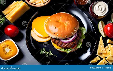 Delicious Cheeseburger With Fries And Beer In Classic Diner Setting