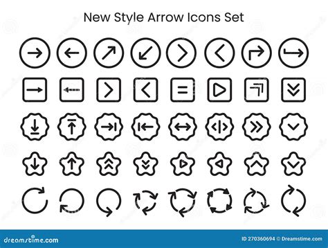 Arrow Icon Vector Set With Black And White Color Left Arrow Right