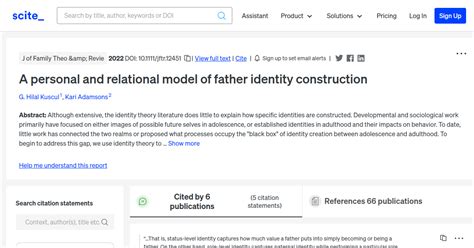 A Personal And Relational Model Of Father Identity Construction A Personal And Relational Model Of Father Identity Construction