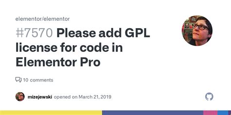 Please Add GPL License For Code In Elementor Pro Issue 7570