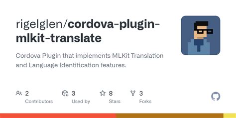 GitHub Rigelglen Cordova Plugin Mlkit Translate Cordova Plugin That Implements MLKit
